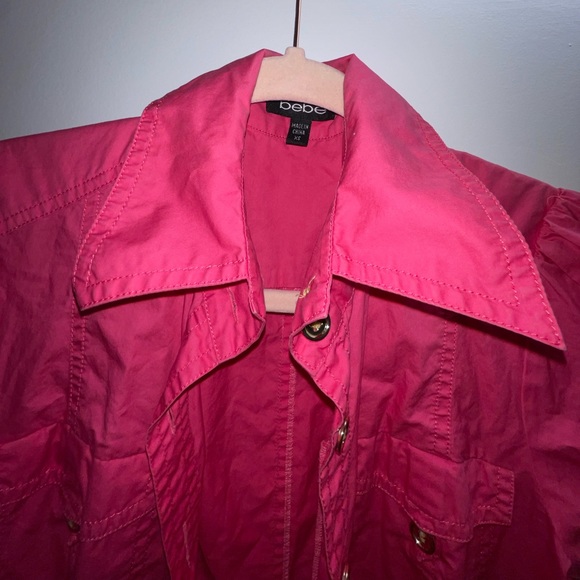 bebe | Tops | Hot Pink Bebe Button Up With Gold Buttons | Poshmark